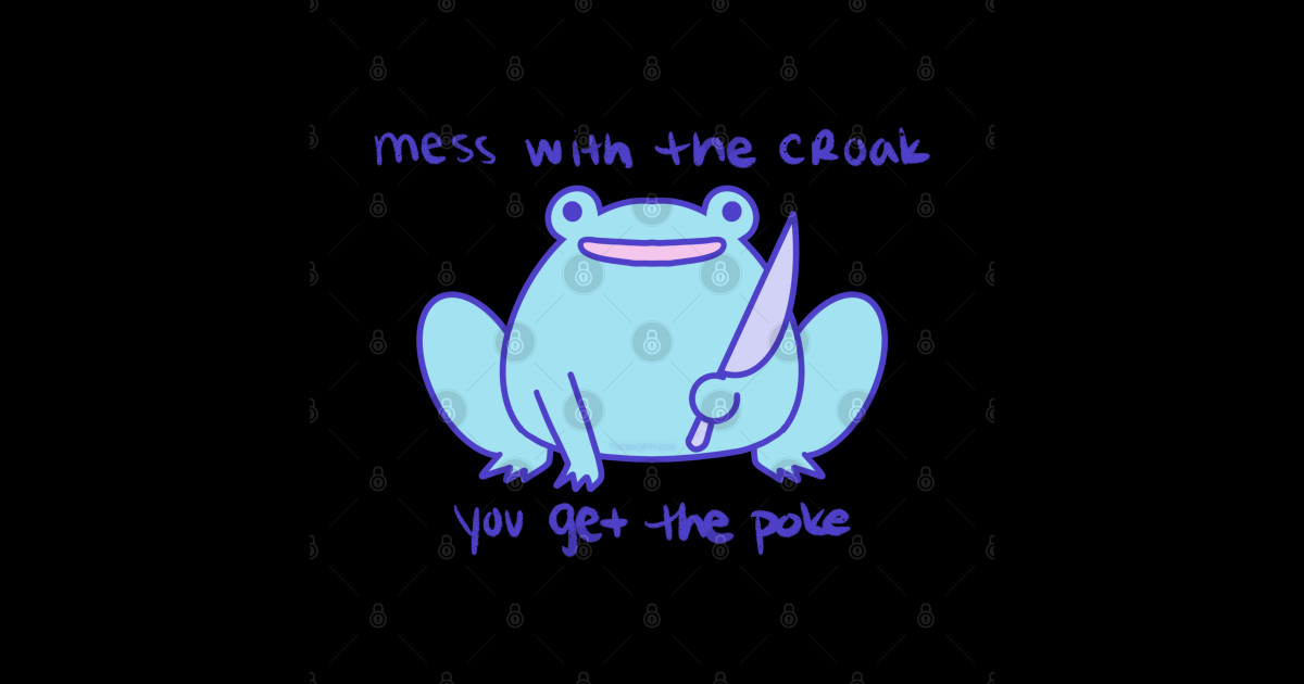 Stabby Frog Pastel - Frog - Posters and Art Prints | TeePublic