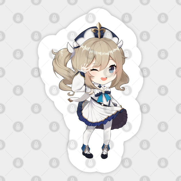 Barbara chibi Genshin Impact - Barbara - Sticker | TeePublic