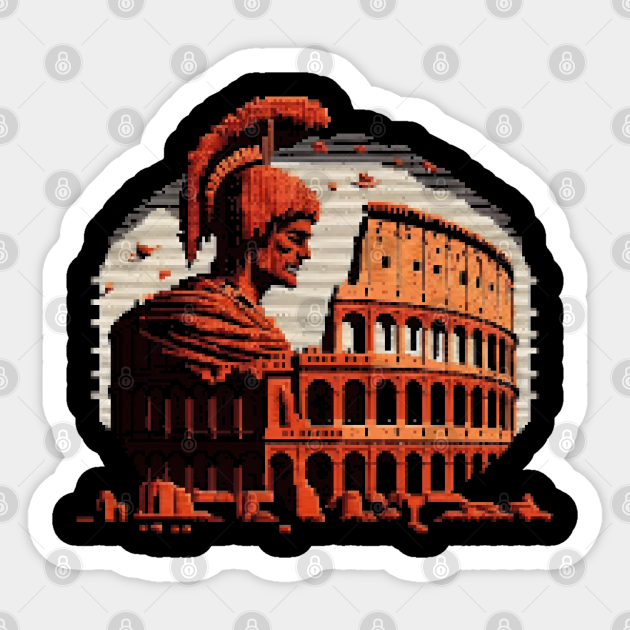 Colosseum Pixel Art - Colosseum - Sticker | TeePublic