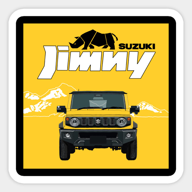 Suzuki Jimny 2018 Rhino - Hand Drawing Graphic Design Badge - Sticker ...