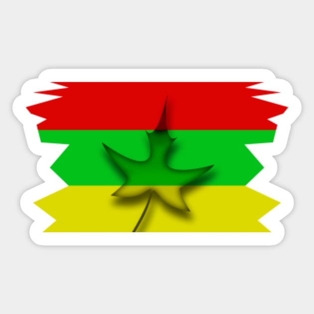 Reggae Flag - Reggae Flag - Sticker | TeePublic