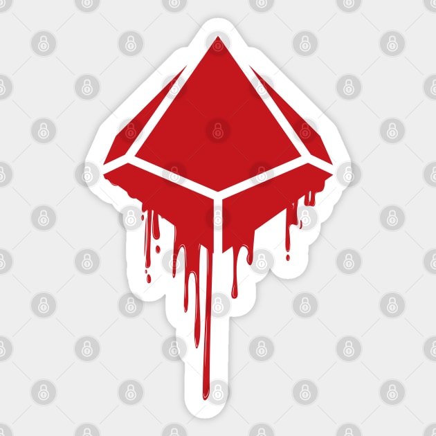 Red D10 Dice of the Vampire - World Of Darkness - Sticker | TeePublic