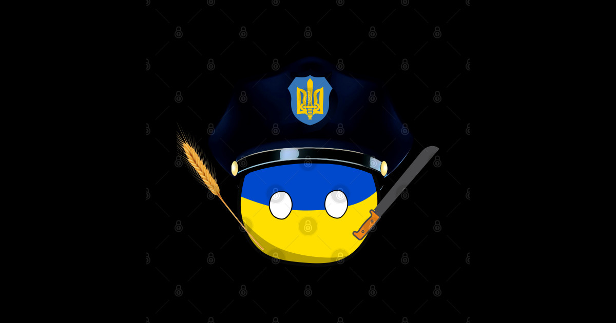 Countryballs Ukraineball - Countryballs Ukraineball - Sticker | TeePublic