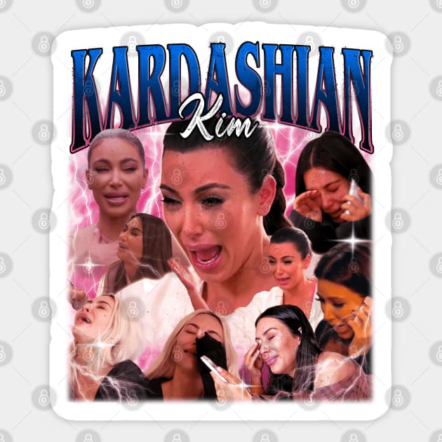 Kim Kardashian Crying Meme Collage - Kim Kardashian - Sticker | TeePublic