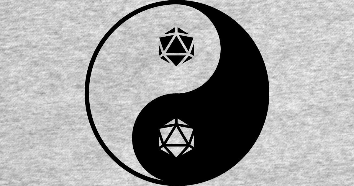 Yin Yang D20 Dice - Dnd - T-Shirt | TeePublic