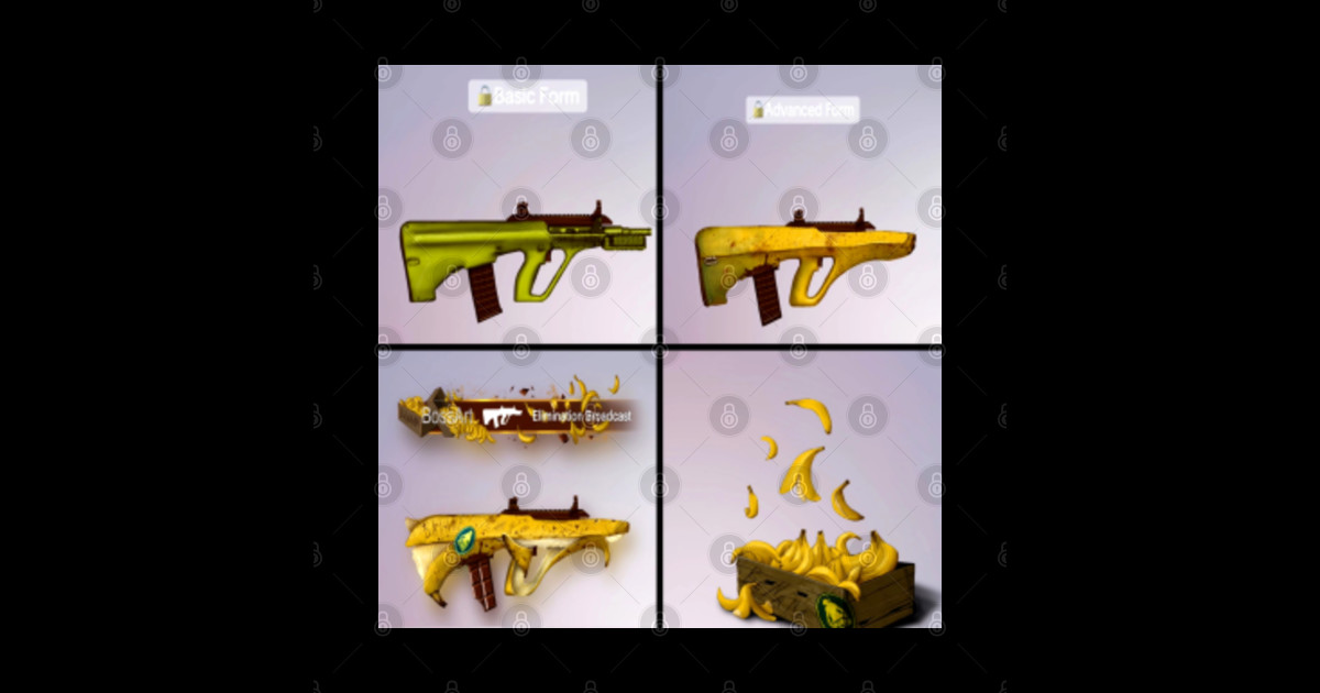 Fortnite Banana Weapon Skins - Fortnight - Sticker | TeePublic