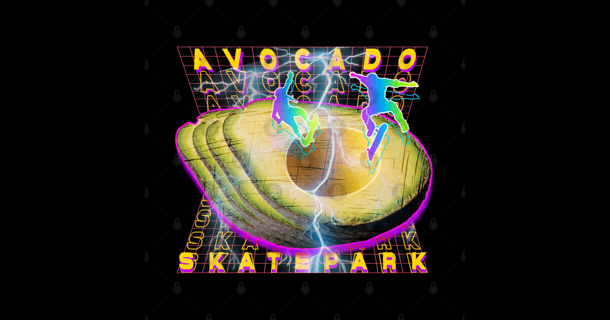 avocado skate park - Avocado - Sticker | TeePublic