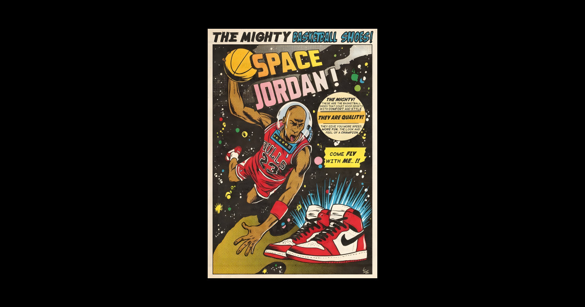 Space Jordan, Michael Jordan commercial Air - Michael Jordan - Sticker ...