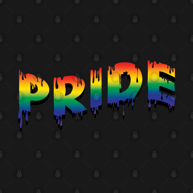 Rainbow Drip Pride Flag - Pride Flag - T-Shirt | TeePublic