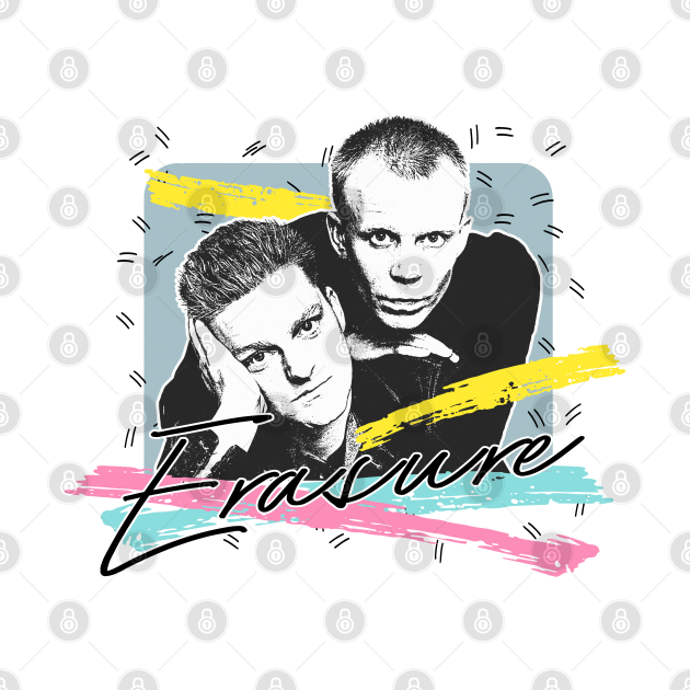 Erasure // Retro 80s Fan Art Design - Erasure - Pin | TeePublic