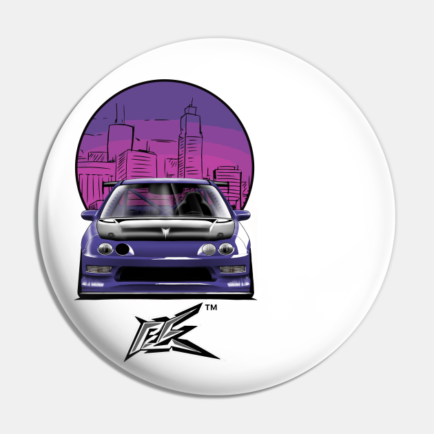 integra type r racecar lowered violet - Acura Integra - Pin | TeePublic