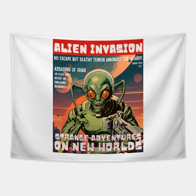 Alien Invasion Vintage sci fi comic book cover - Vintage Sci Fi ...