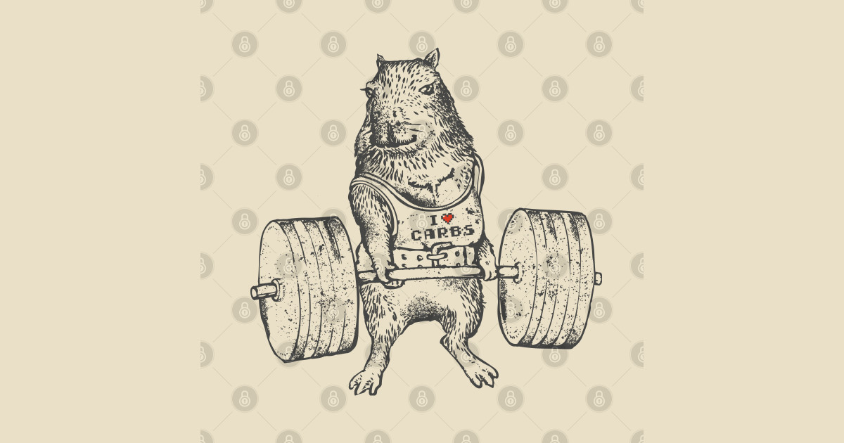 Capybara Lift - Capybara - T-Shirt | TeePublic