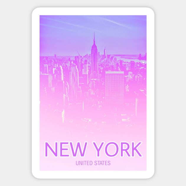 New York Skyline - New York - Sticker | TeePublic