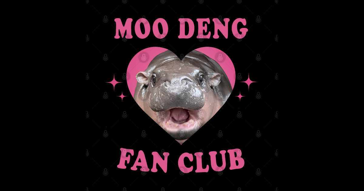 Moo Deng Fan Club - Moo Deng - Posters and Art Prints | TeePublic