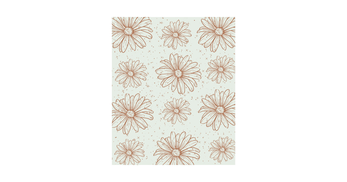 Minimal Flower Cute Sparkly Floral Patter Design - Flowers - T-Shirt ...