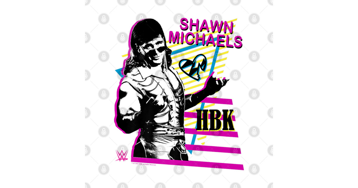 Shawn Michaels HBK Neon Poster - Shawn Michaels - T-Shirt | TeePublic