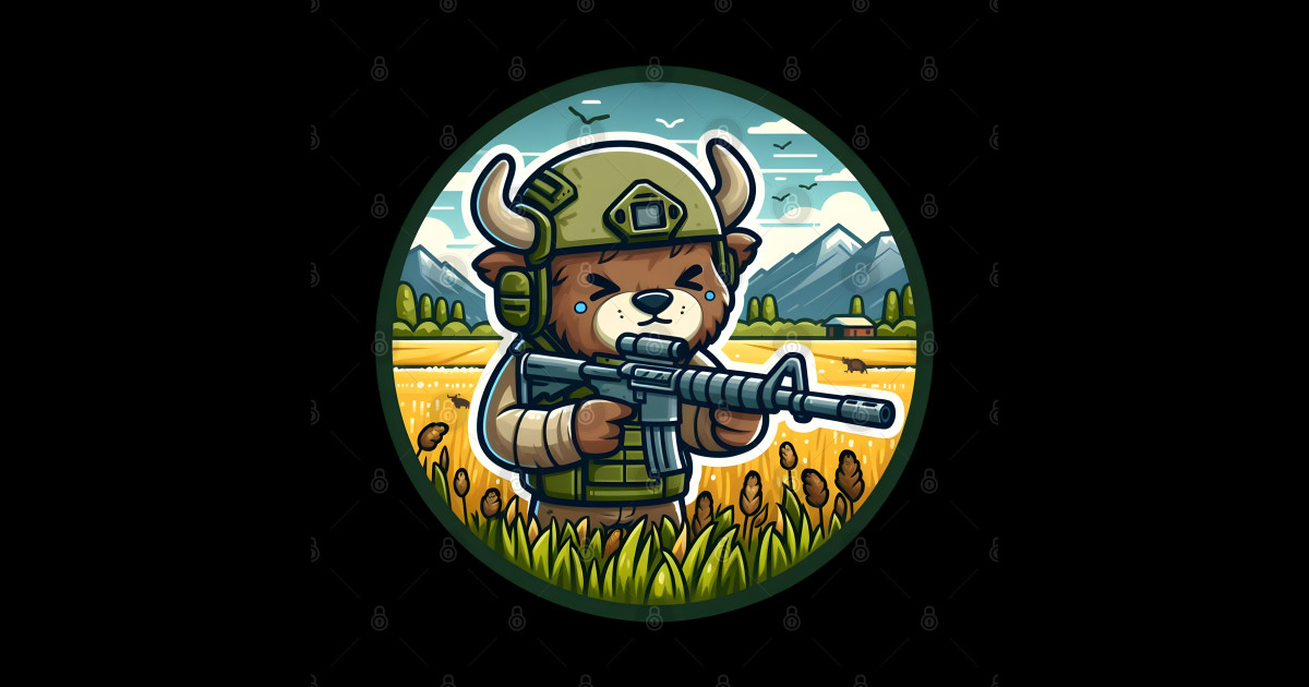 Tactical Bison Buffalo - Buffalo - Sticker | TeePublic