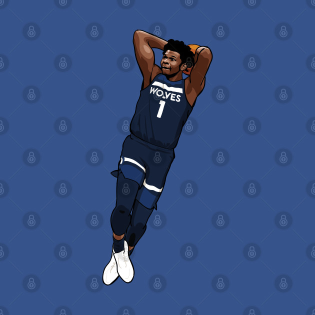 Anthony Edwards Vector Dunk - Anthony Edwards - T-Shirt sold by Clara ...