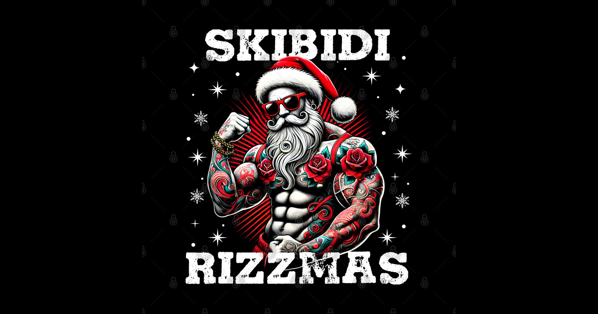 Skibidi Rizzmas Santa Claus - Skibidi Rizzmas - Sticker | TeePublic