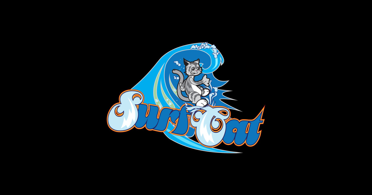 SurfCat - Catlovers - Sticker | TeePublic