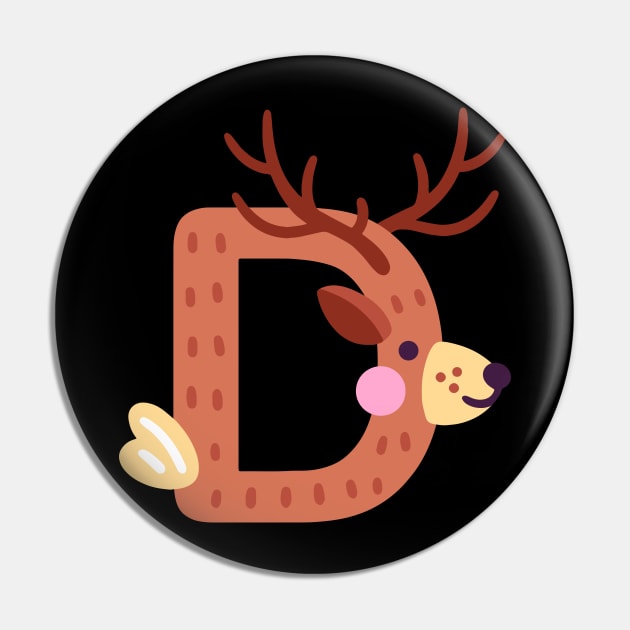 Letter D animal alphabet back to school - Letter D - Pin | TeePublic