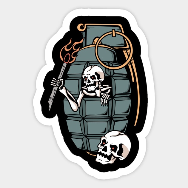 Bomb skull - Bomb - Sticker | TeePublic
