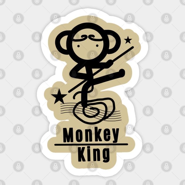 Stickman Monkey King Sun Wukong - Monkey King - Sticker | TeePublic