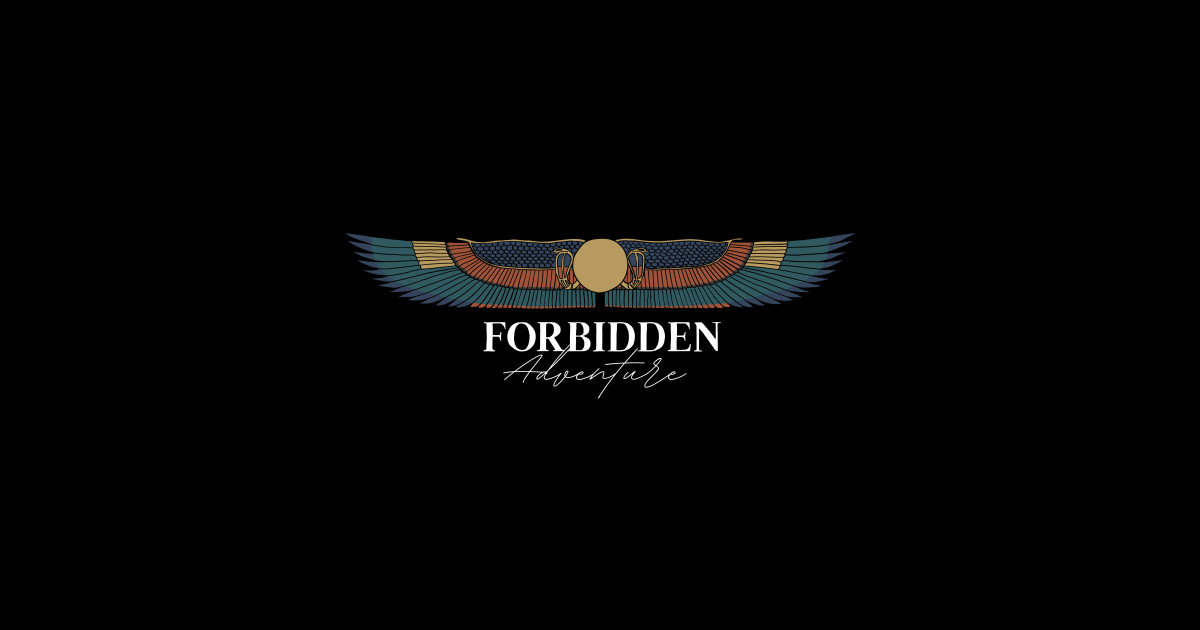 Forbidden Adventure logo WHITE - Forbidden Adventure - Sticker | TeePublic
