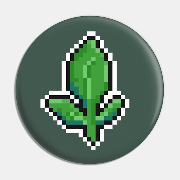 green sprout pixel art - Plant - Pin | TeePublic