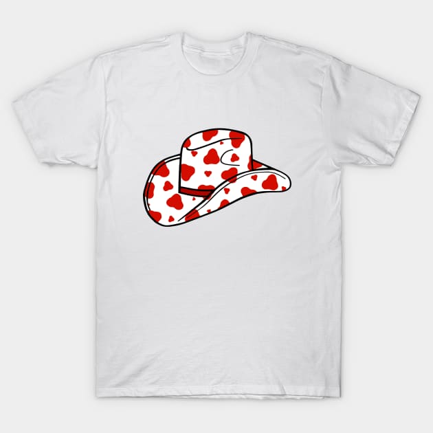 Cowboy Hat Red Cow Spots Western Art - Cowboy Hat - T-Shirt | TeePublic
