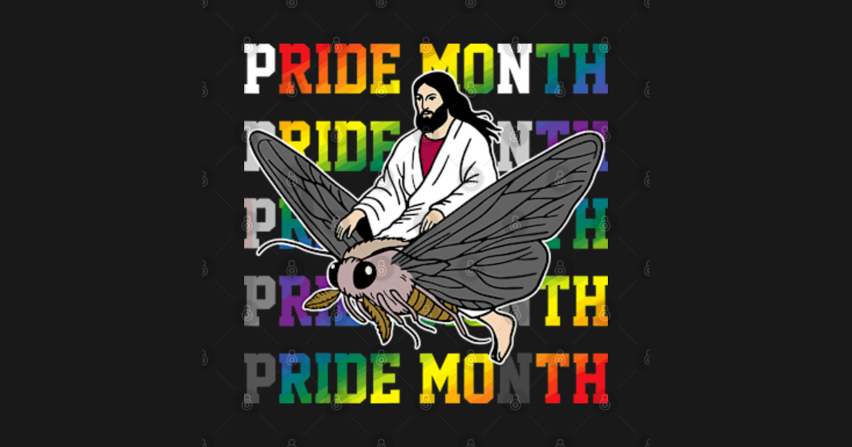 Pride-Month-Ride-Moth - Pride Month Ride Moth - T-Shirt | TeePublic