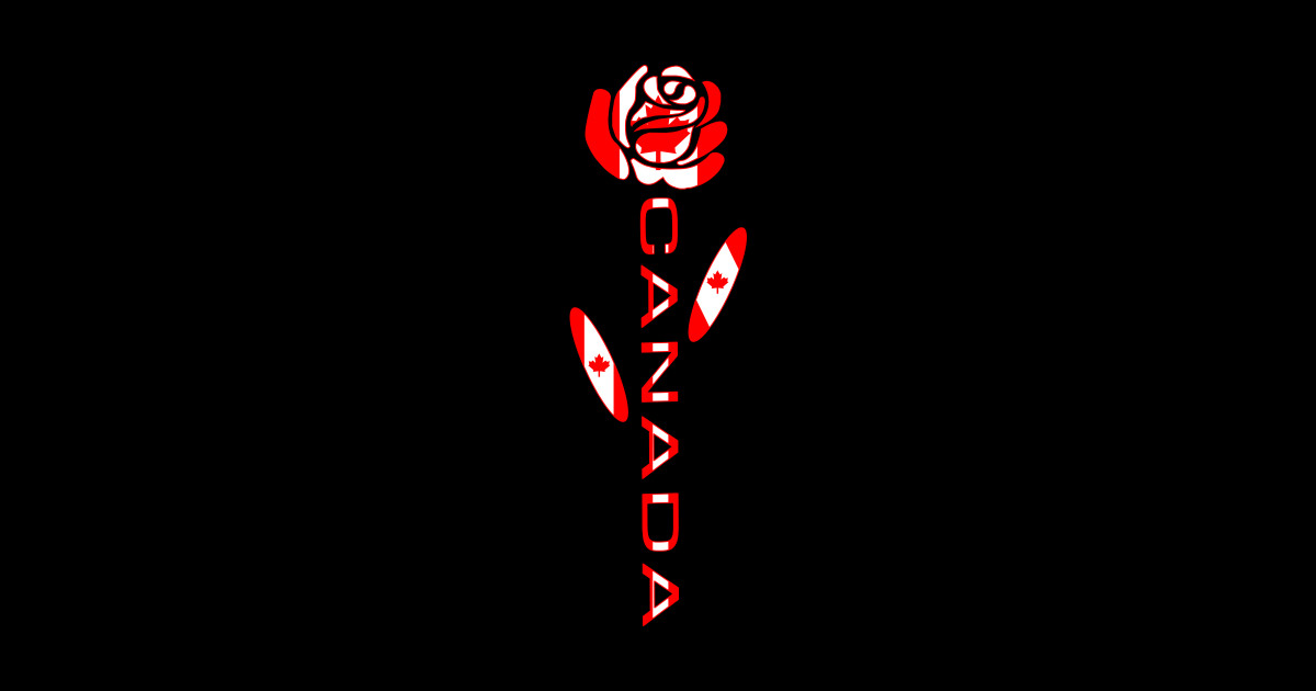 Canada Rose Flag - Canadian Rose Flag - Tapestry | TeePublic