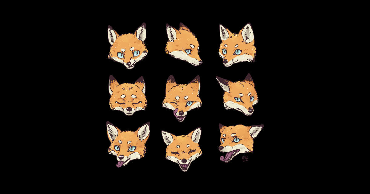 Fox Moods - Fox - Sticker | TeePublic