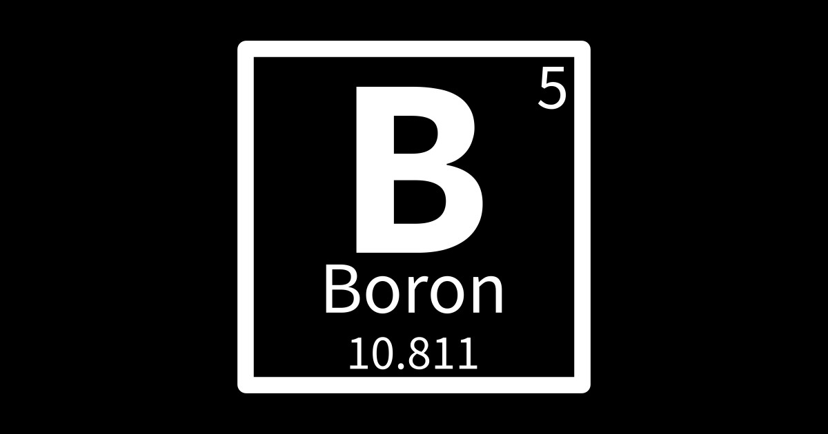 Boron — Periodic Table Element 5 - Boron - Sticker | TeePublic