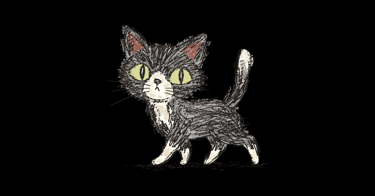 Rough sketch of a cat - Cats - Posters and Art Prints | TeePublic