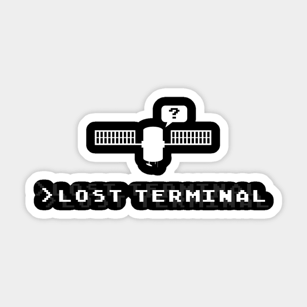 Lost Terminal Logo (white) - Lostterminal - Sticker | TeePublic