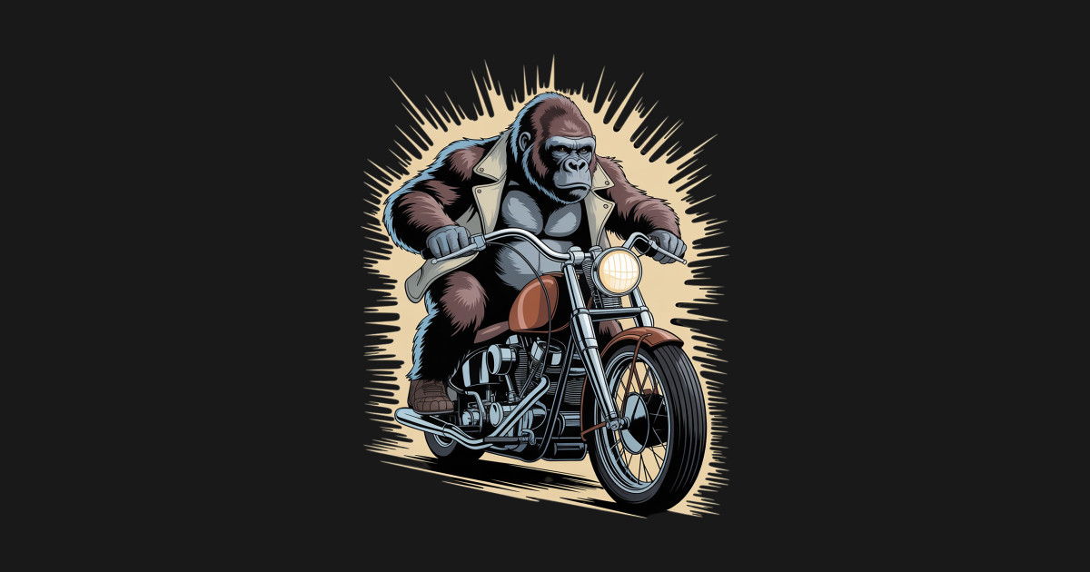 Bigfoot Biker Funny Sasquatch Bigfoot Riding A Motorcycle - Bigfoot ...