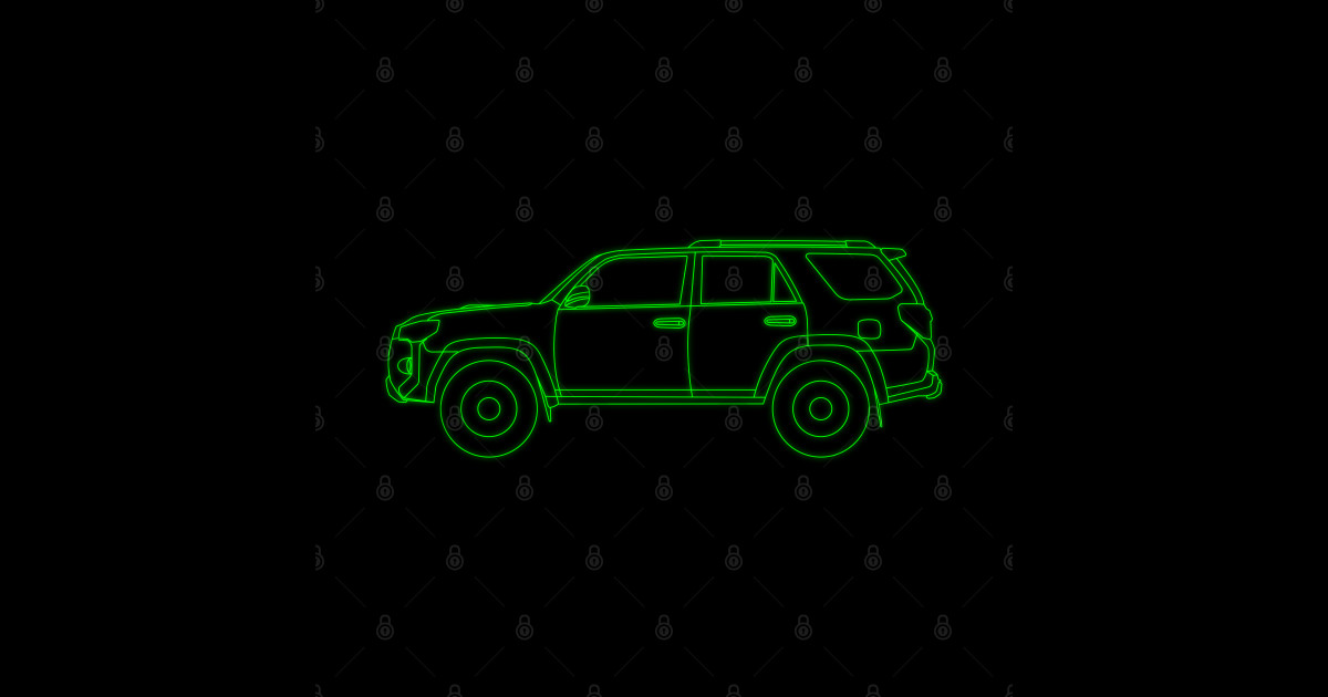 4runner Fifth Generation green neon outline [Fan Art] - Toyota ...
