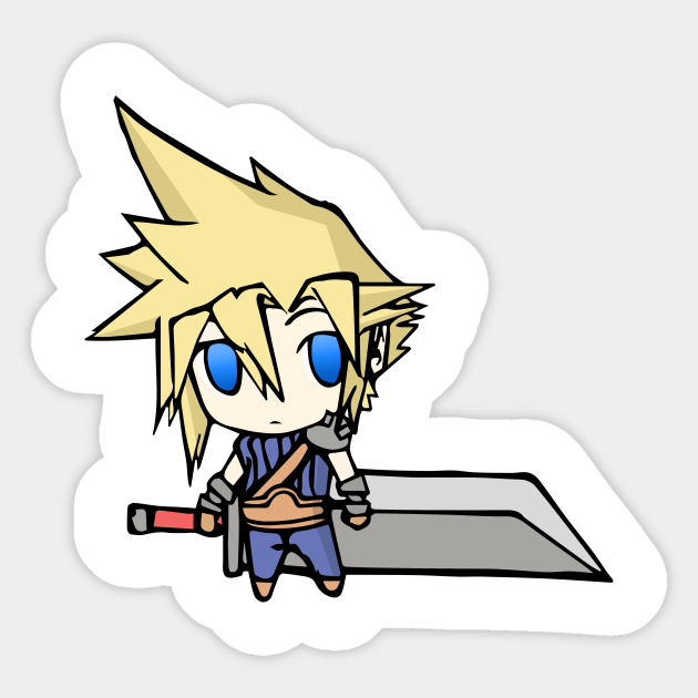Cloud Strife Chibi - Chibi - Sticker | TeePublic