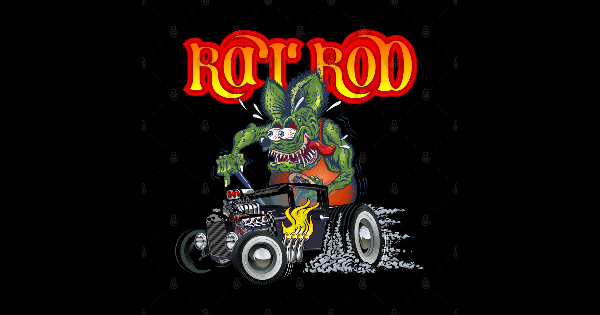 Cartoon retro rat rod - Hot Rod - Posters and Art Prints | TeePublic