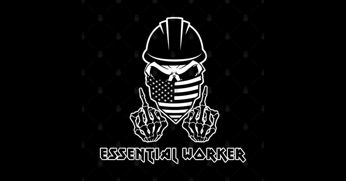 Essential Worker - Construction Worker - Essential Worker - Sticker ...