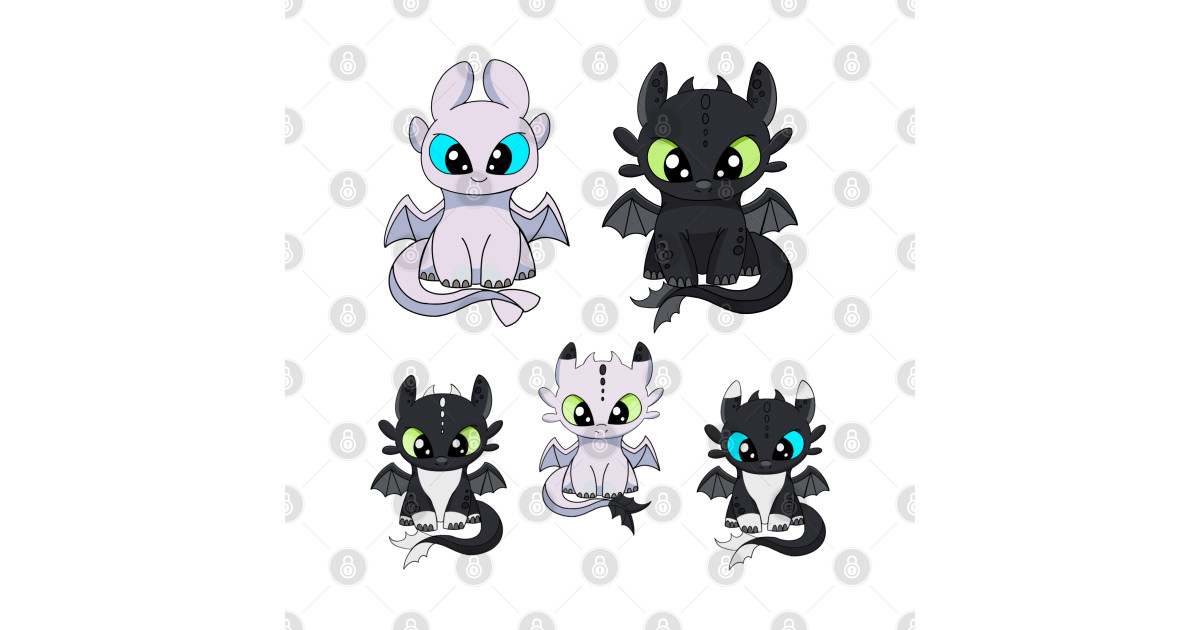 Dragons family, toothless and light fury, dragons babies, how to train ...
