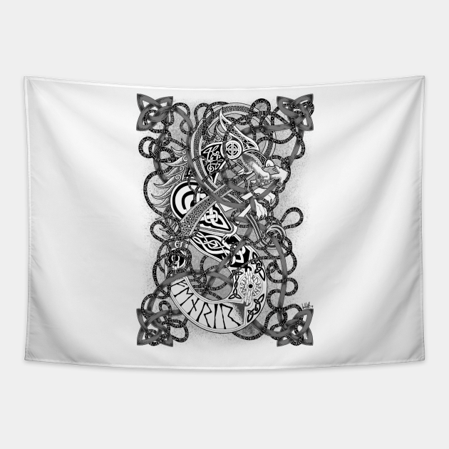 Fenrir - The Famed Wolf - Traditional Norse Knot-work Art - Fenrir ...