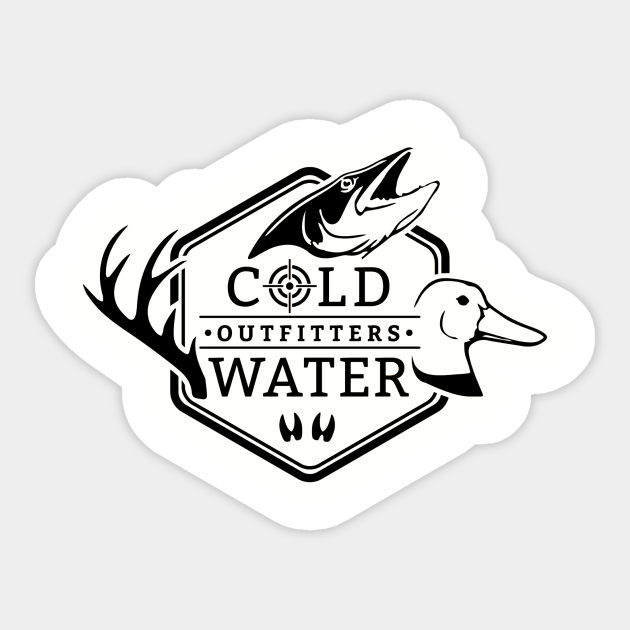 Cold Water Logo Black - Outfitters - Sticker | TeePublic