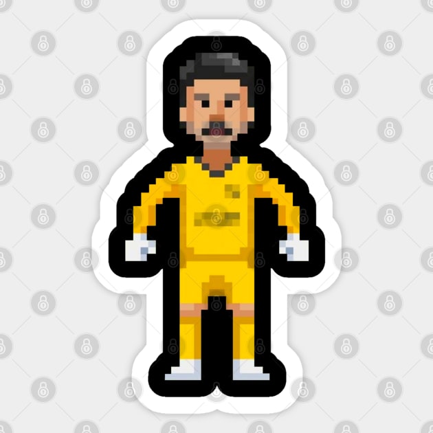 Alisson becker 8 bit - Alisson Becker - Sticker | TeePublic