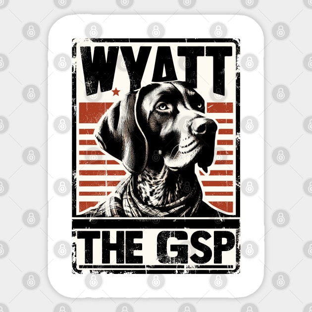Meet Wyatt, the Famous GSP Dog - Wyatt The Gsp - Sticker | TeePublic