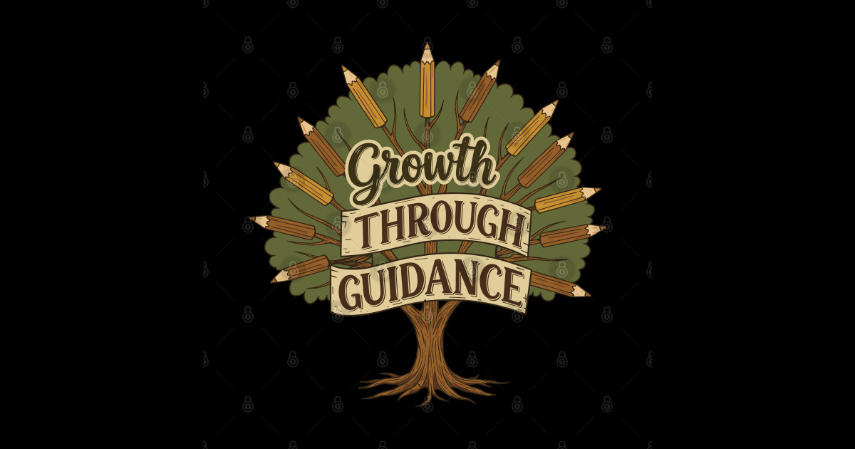 Growth Through Guidance - Teacher Pride - Sticker | TeePublic
