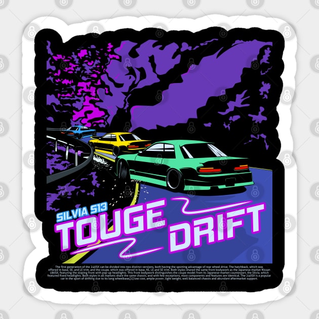 S13 Gang Touge Drift - Jdm Legends - Sticker | TeePublic