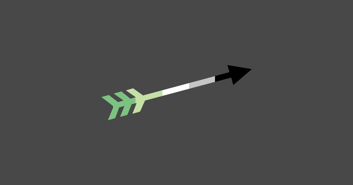Aro Arrow - Aromantic Pride - T-Shirt | TeePublic